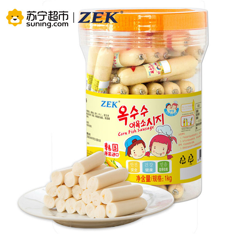 ZEK玉米鱈魚腸1kg韓國進口休閒食品 | 香港蘇寧 SUNING